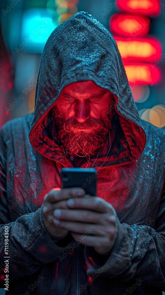 Foto Stock Hacking, the dark web, and the darknet. Hacker using a ...