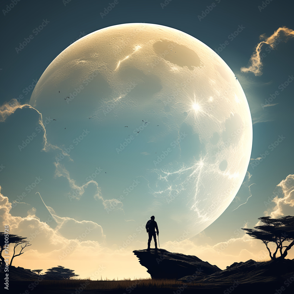 giant moon,Giant Monster 거대한 달,거대괴수(그건 괴수의알인가?먹이인가? Is that a monster's ...