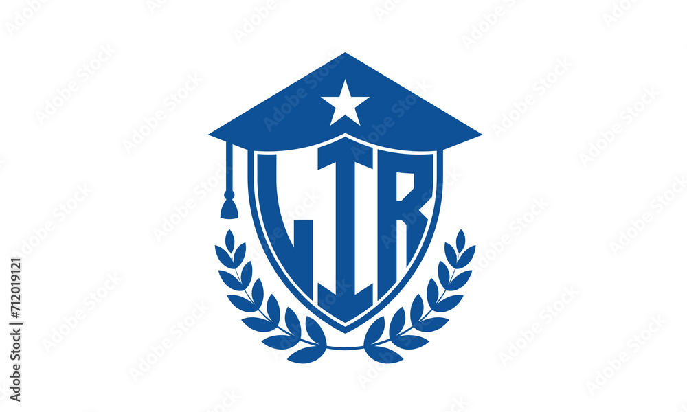 LIR three letter iconic academic logo design vector template. monogram ...
