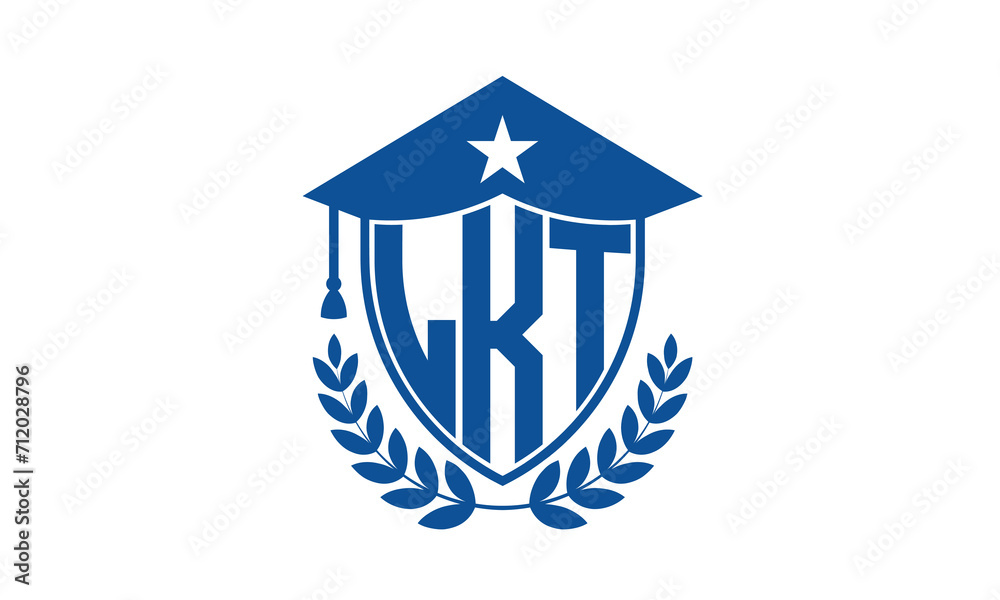 LKT three letter iconic academic logo design vector template. monogram ...