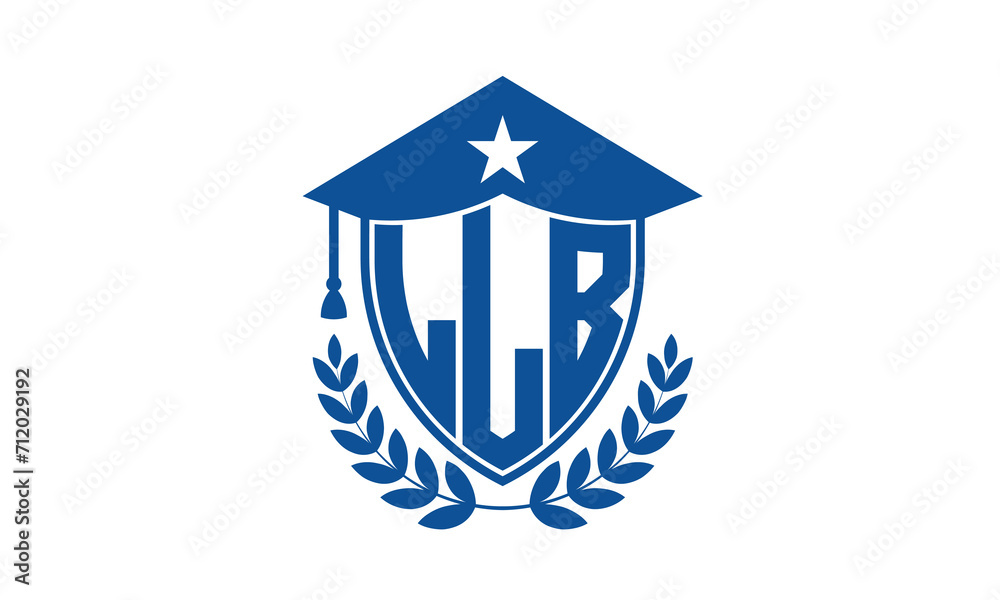 LLB three letter iconic academic logo design vector template. monogram ...