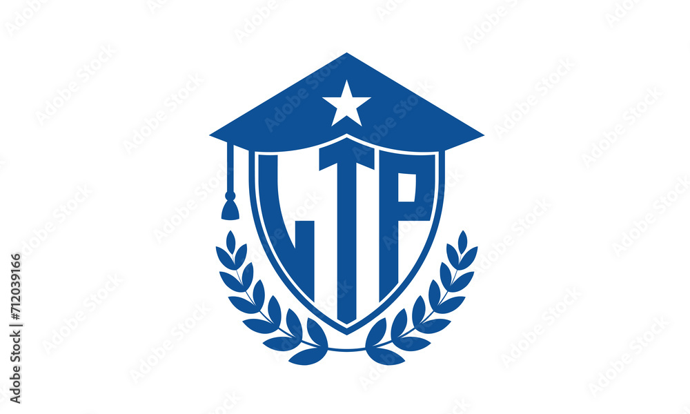 LTP three letter iconic academic logo design vector template. monogram ...