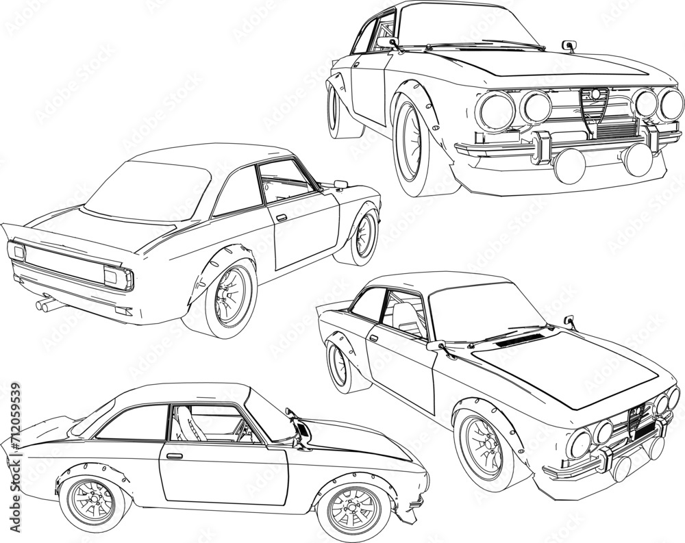 Vector sketch illustration of street sport racing car design Stock ...