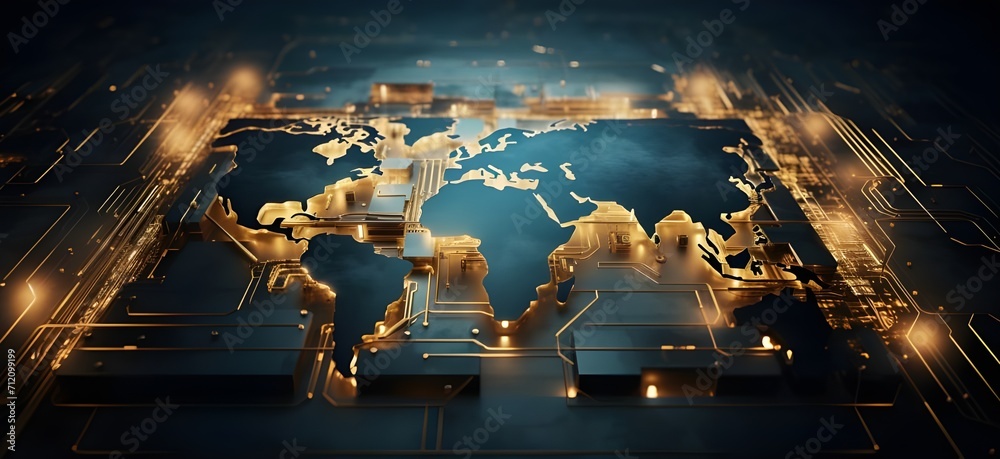 cmos world circuit board modern technology corporate poster corporate ...