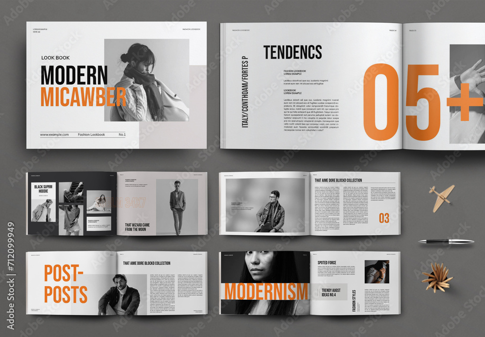 Look Book Layout Stock Template | Adobe Stock