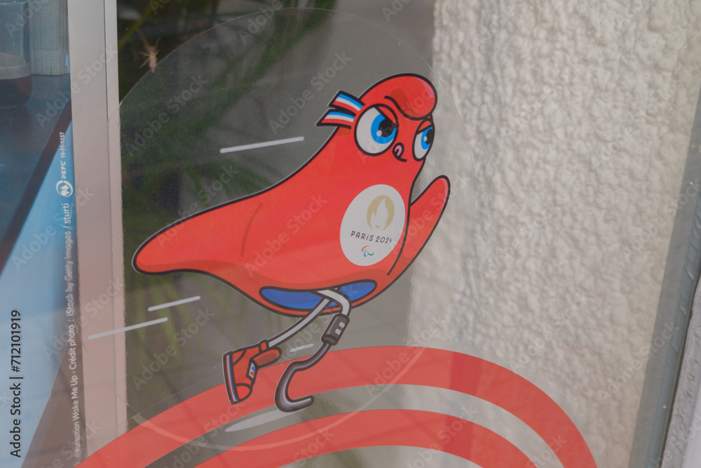 Paris 2024 stickers athletes Olympic and Paralympic Games mascot little ...