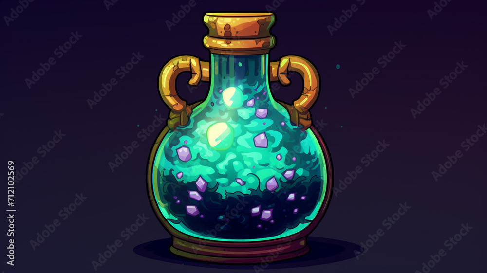 Pixel Potion Magic Brew A pixel art style potion Stock Illustration ...