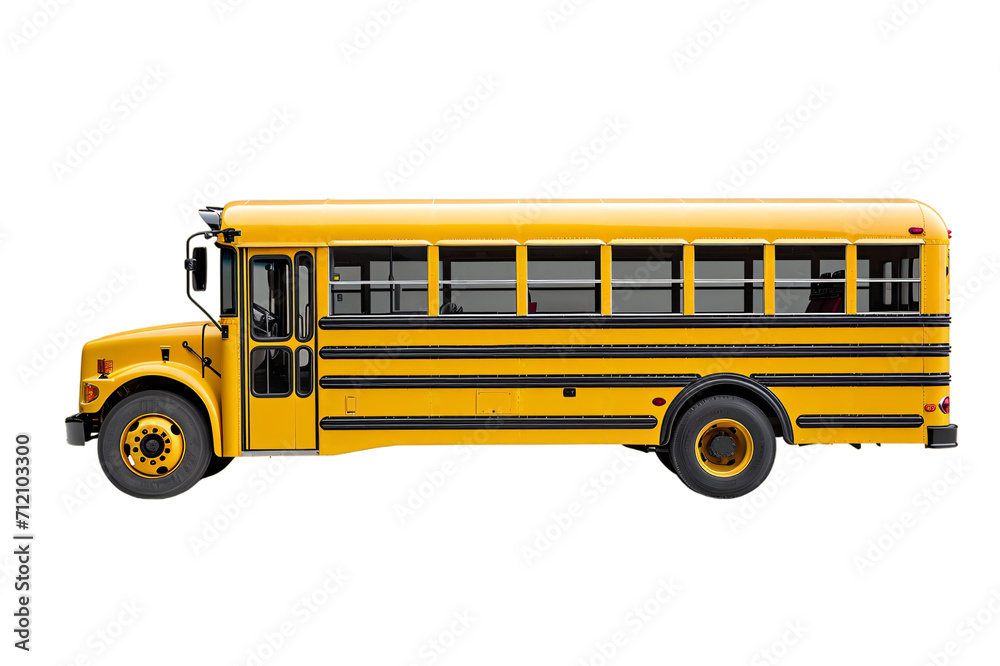 school bus isolated on a transparent background, yellow bus PNG Stock ...