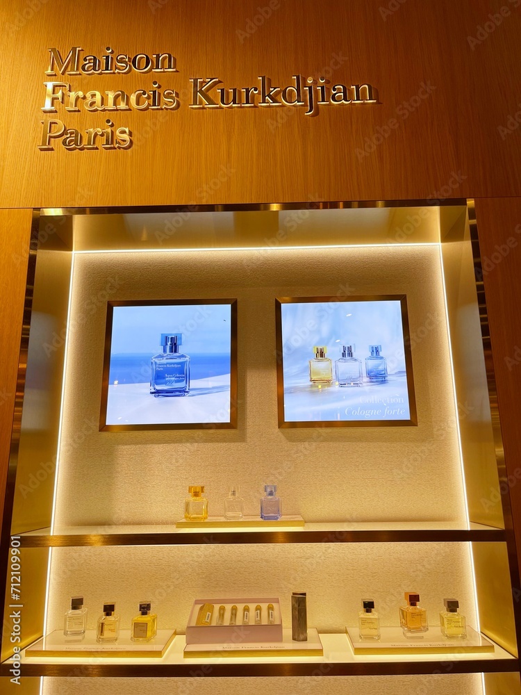 Maison Francis Kurkdjian Paris Brand perfumes rack,. Range of perfumes ...