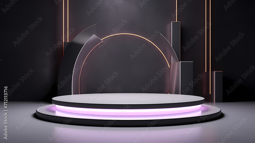 Podium, booth, stage, product background for displaying products, 3D ...
