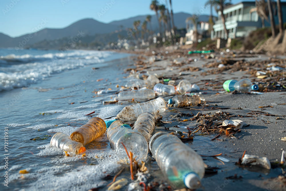 Humans toss trash into rivers and oceans. lead to the contamination of ...