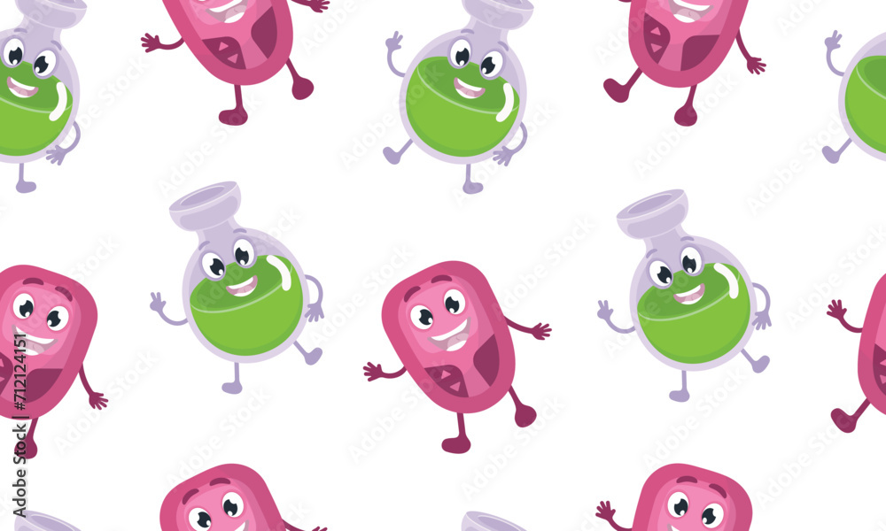 Cartoon medicament, medical instruments, tablets, capsules and medical ...