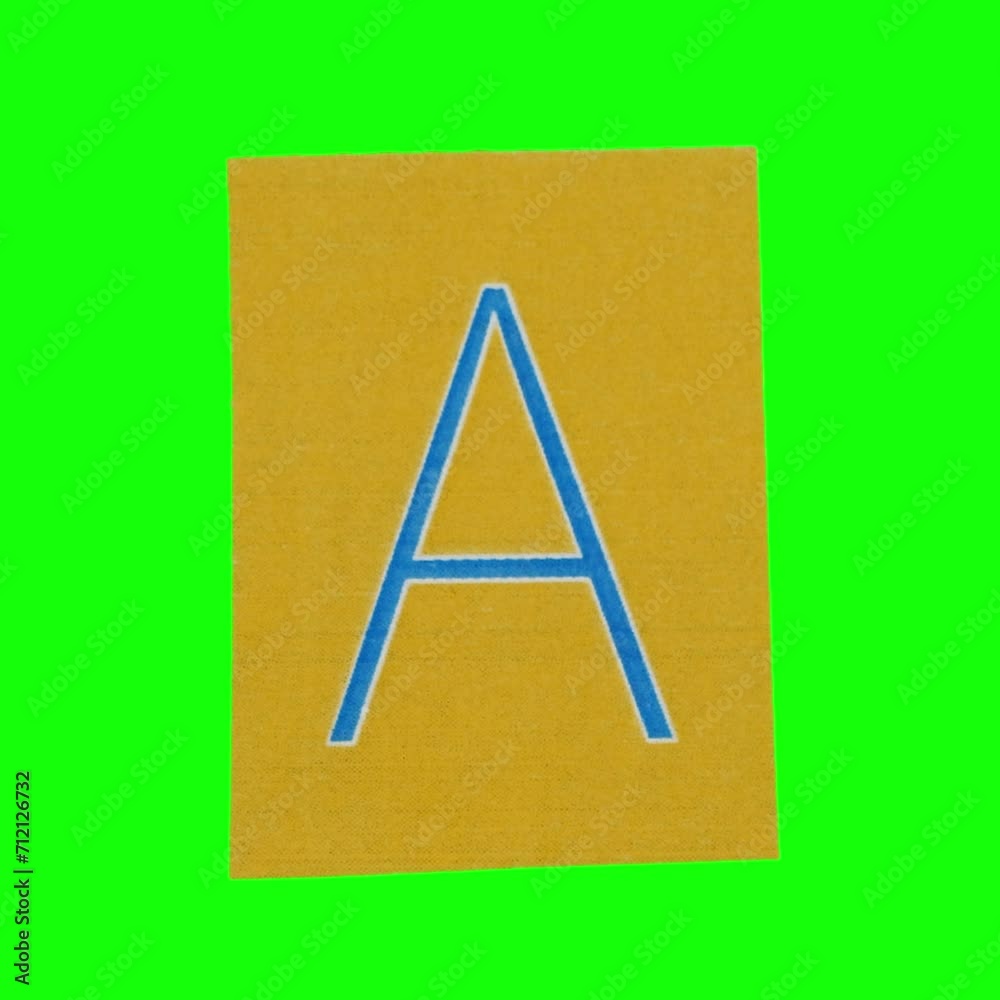 Vidéo Stock 4k A, B, C, D, E, F Letters Animation. Animation of an ...