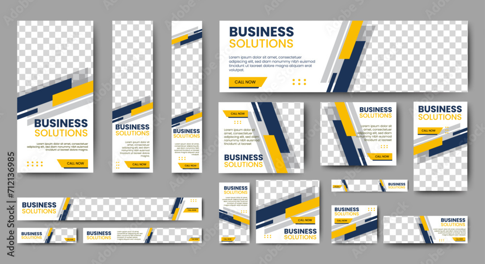 Digital Marketing web banner ads template. set of promotion kit banner ...