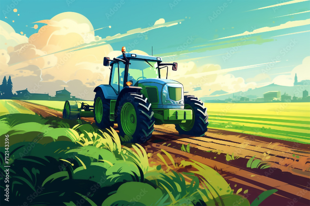 High perspective front corner view Deere R Standard Diesel Tractor at a ...