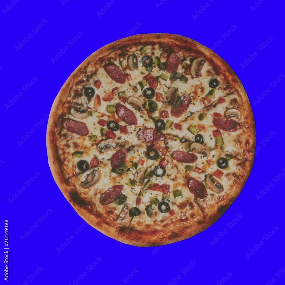 Pizza animation. Pizza screen or chroma key. Burger animated on a green ...