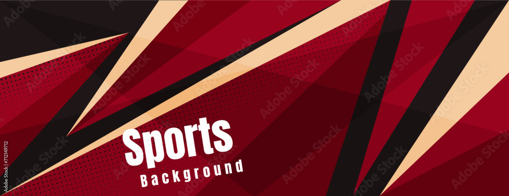 red and black sports banner background with geometric shapes. elegant ...
