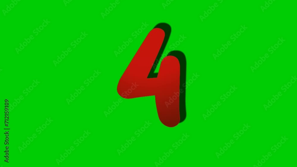 Number 4 four sign symbol animation motion graphics on green screen ... Number 4 four sign symbol animation motion graphics on green screen ...