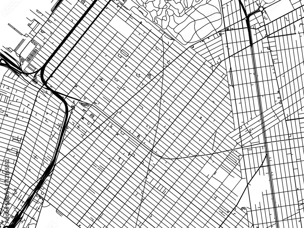 Vector road map of the city of Borough Park New York in the United ...