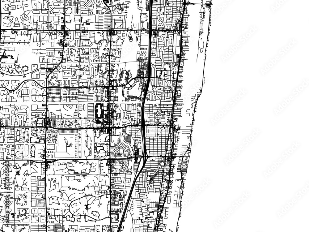 Vector road map of the city of Boynton Beach Florida in the United ...