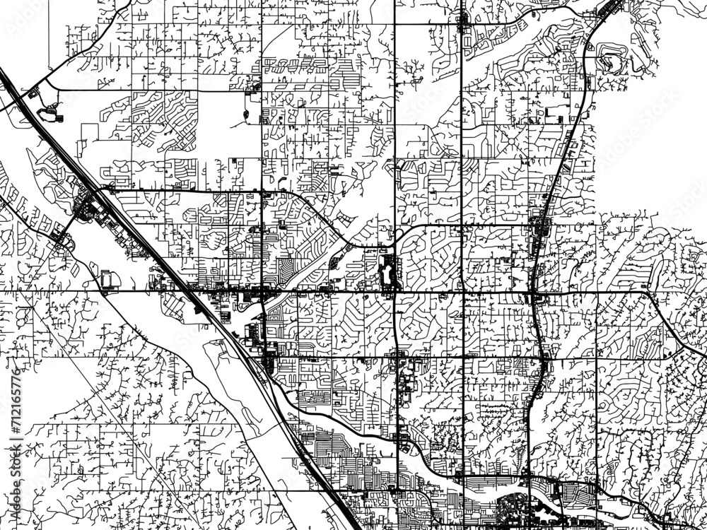 Vector road map of the city of Casas Adobes Arizona in the United ...