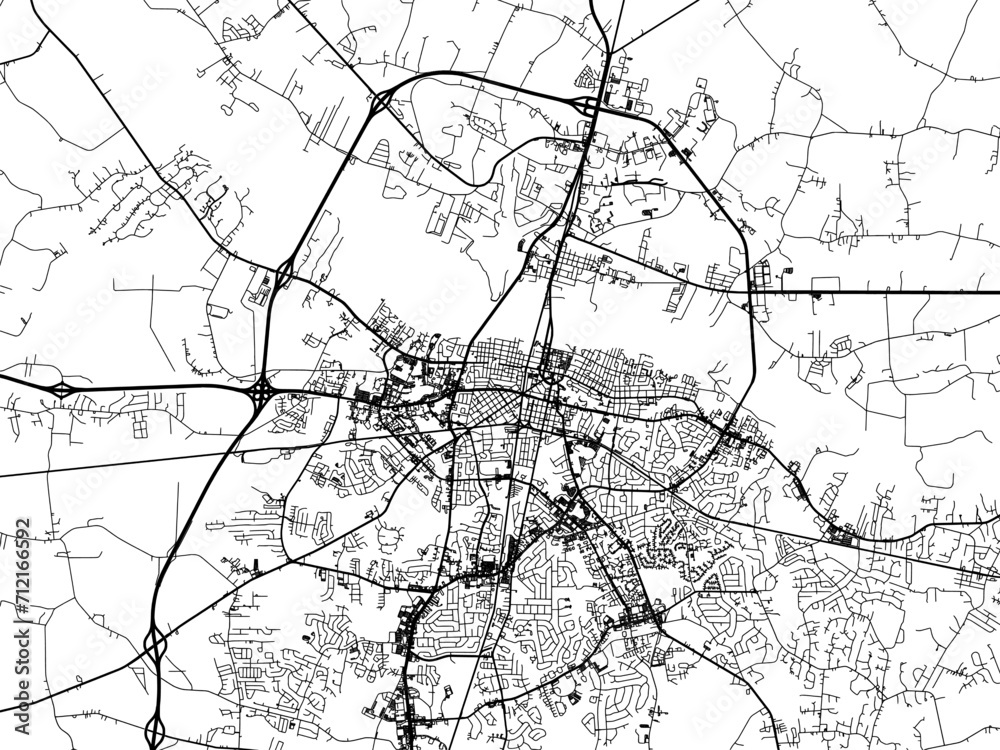 Vector road map of the city of Greenville North Carolina in the United ...