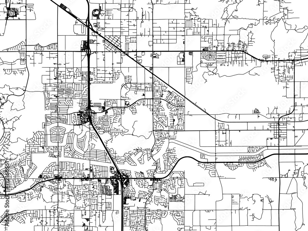 Vector road map of the city of Menifee California in the United States ...