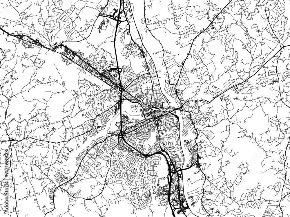 Vector road map of the city of Nashua New Hampshire in the United ...
