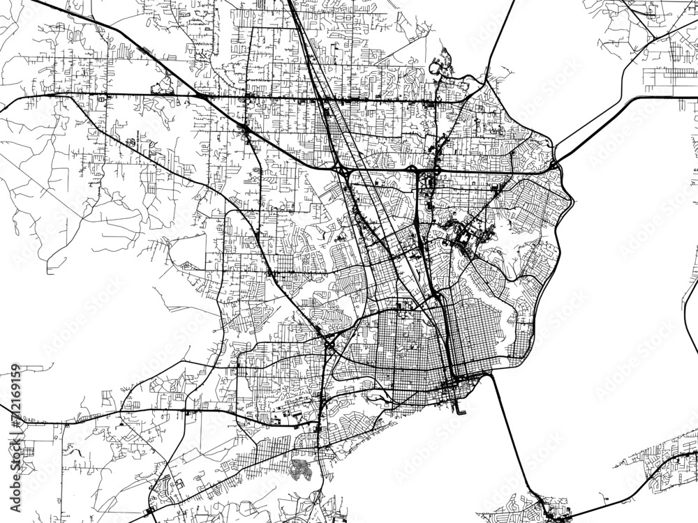 Vector road map of the city of Pensacola Florida in the United States ...