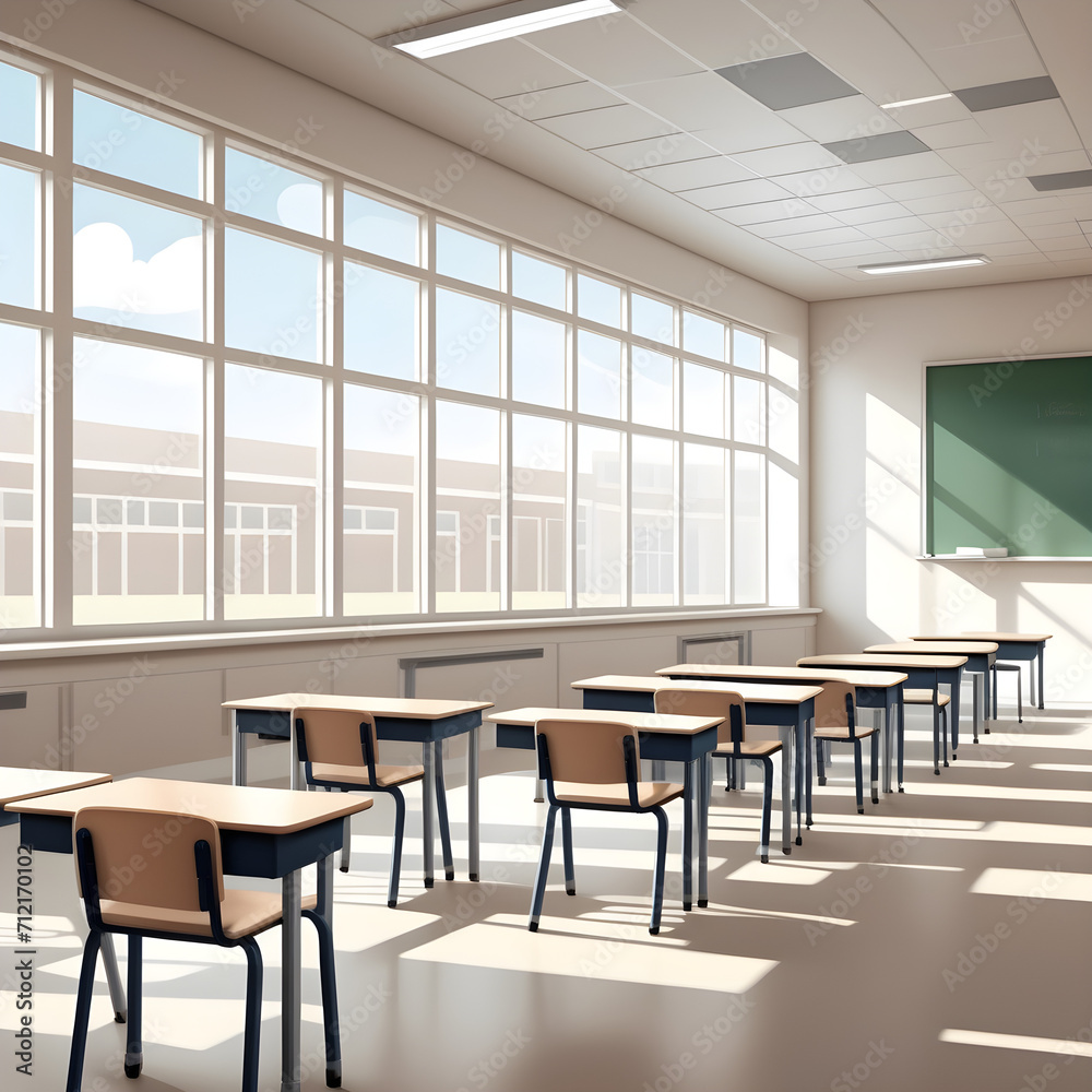 beautiful vector-look background of school classroom , pastel muted ...