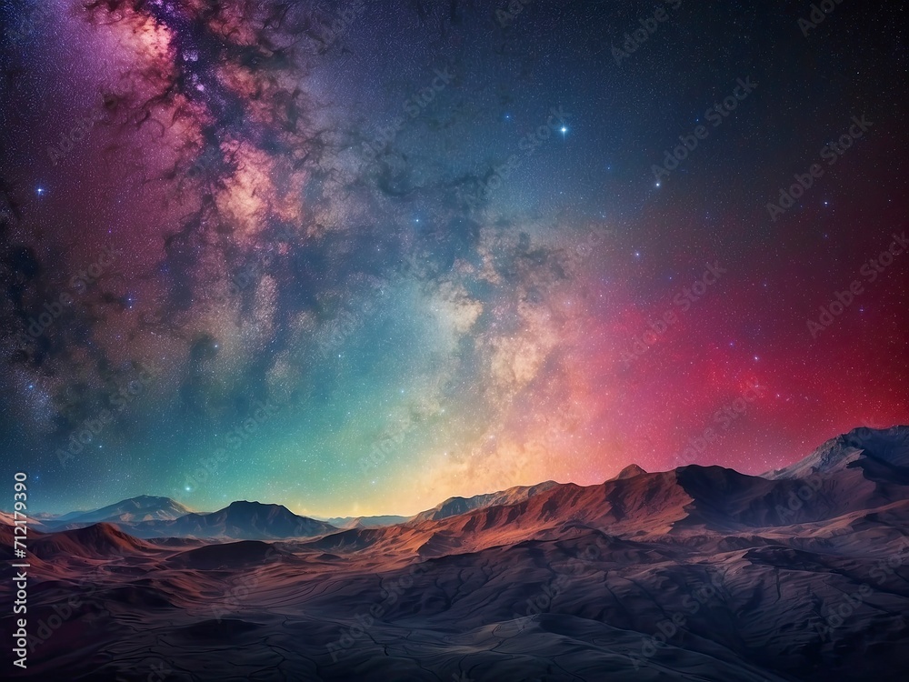 Digital colorful starry sky abstract graphic poster web page PPT ...