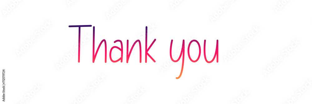 THANK YOU PNG with gradient colors on transparent background Stock ...