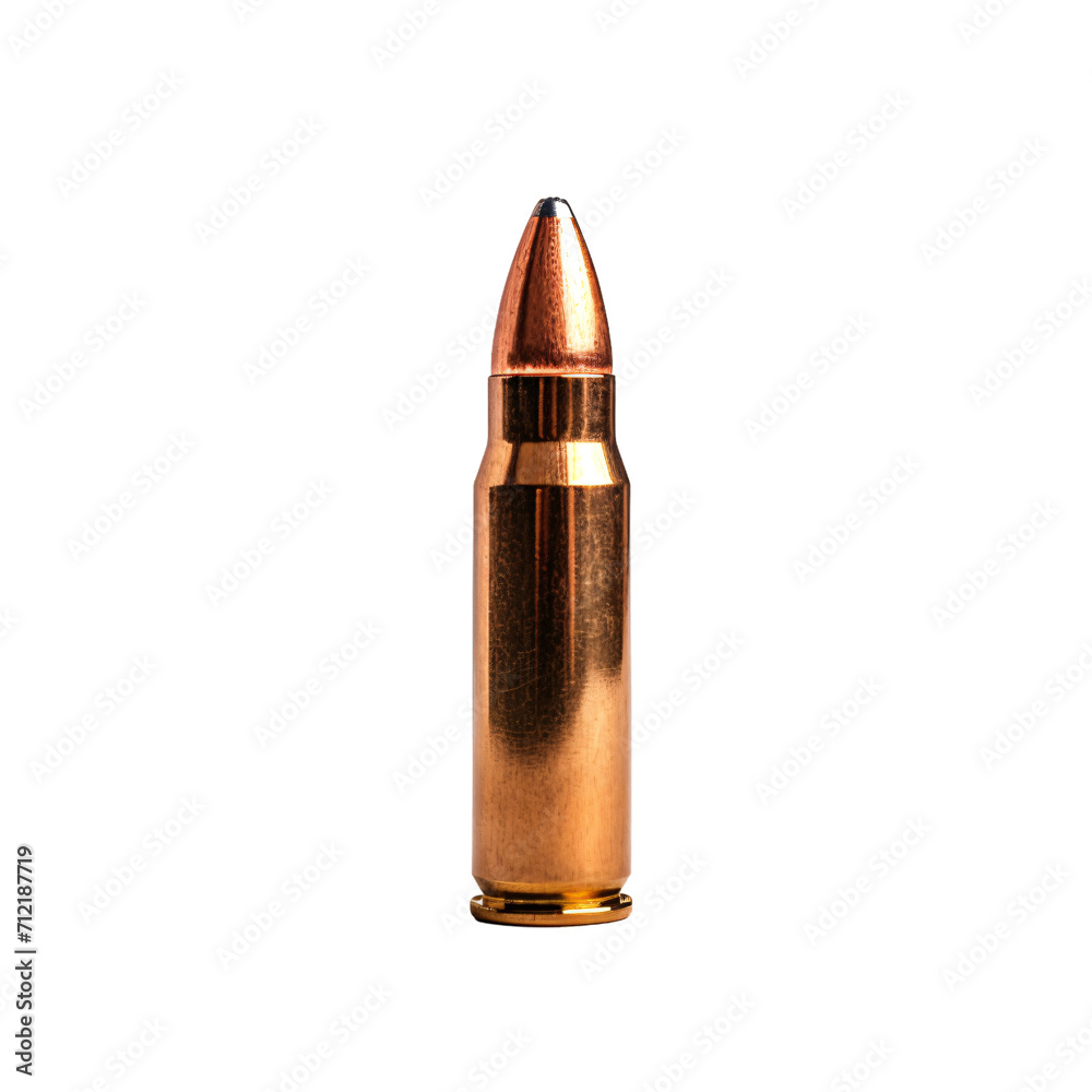 firearm bullet isolated on a transparent background, pistol magazine ...