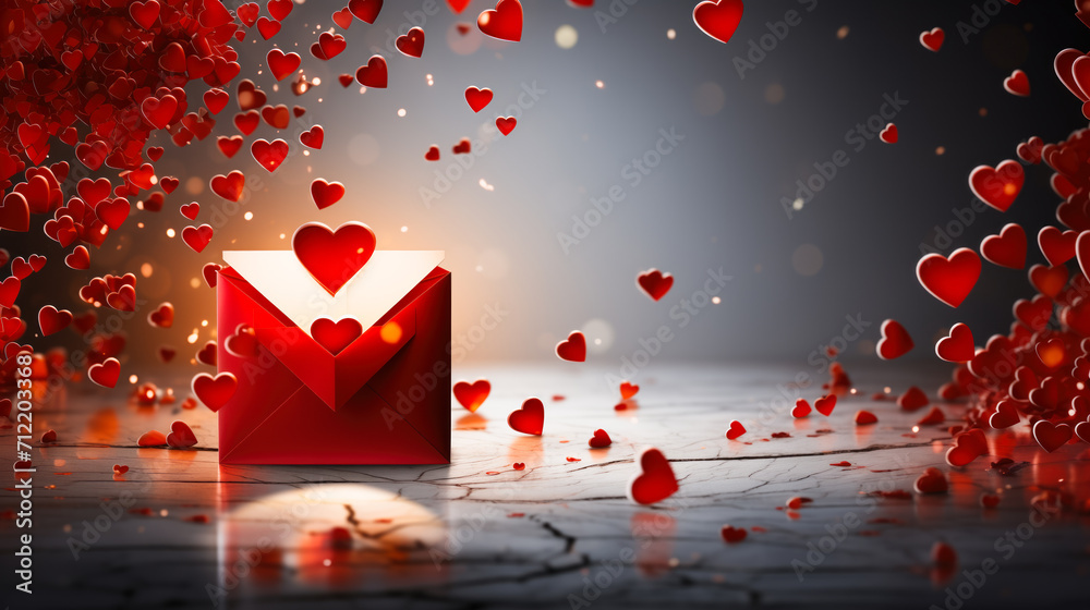 Heartfelt Mother's Day celebration with a shiny red heart popping out ...