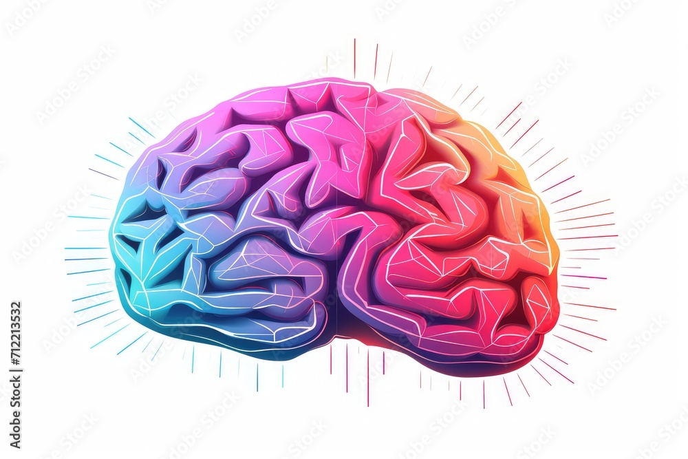 Symbolic Brain Graphic Cognitive Vectors Brain Icons And Logos Vectorized Brain Mapping And