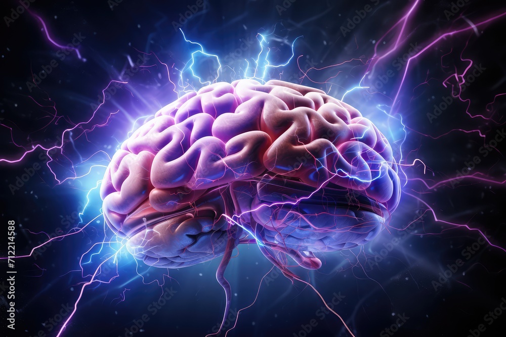 Brain lightning mind, axon thunderbolt flashes, cognitive energy bursts ...
