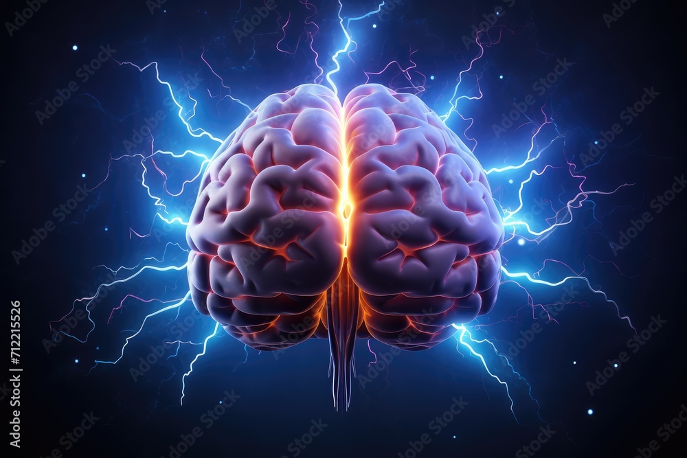 Brain lightning mind, axon thunderbolt flashes, cognitive energy bursts ...