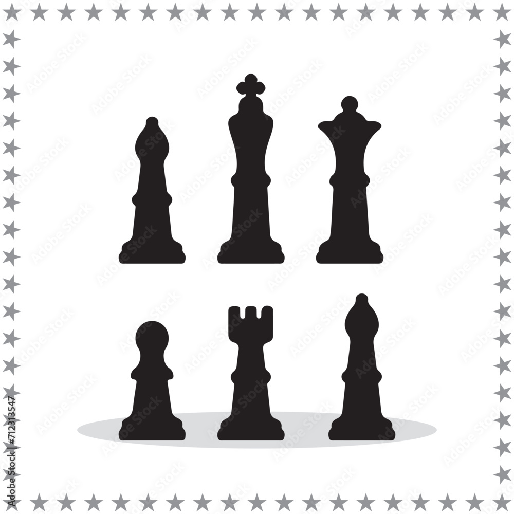 Vetor de Chess Silhouette, cute Chess Vector Silhouette, Cute Chess ...
