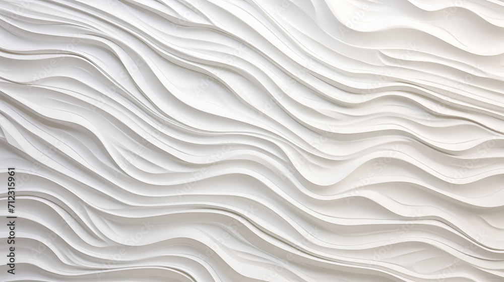 Fond d'un mur blanc, texturé et matière, vague en mouvement. Ambiance ...