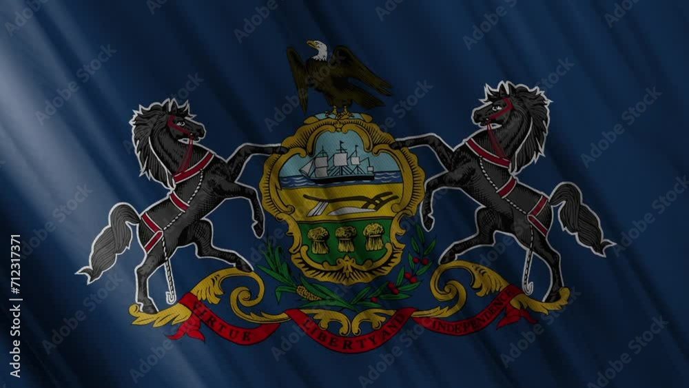 Pennsylvania Waving Flag. National 3d Pennsylvania Flag Waving ...