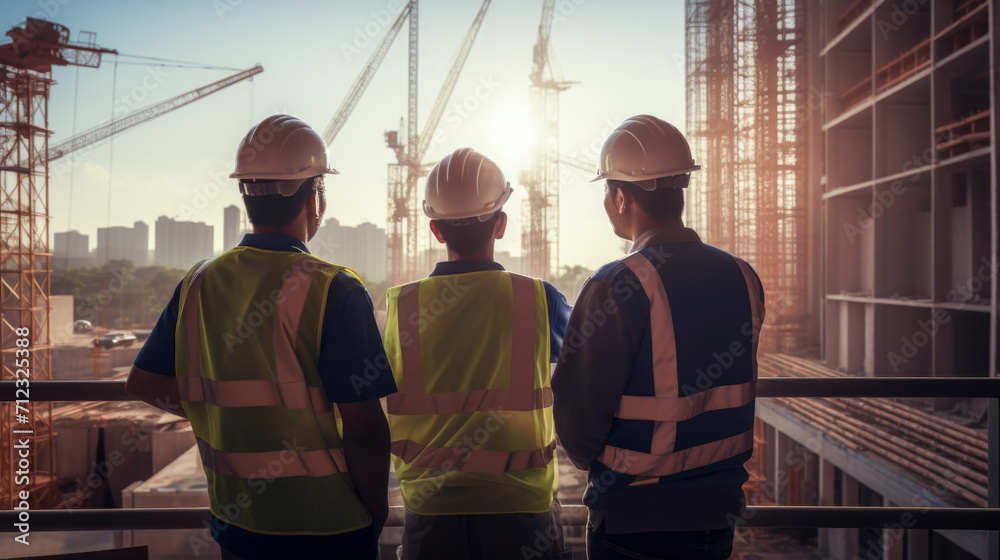 A dedicated civil architect engineer engaging in site inspection and ...