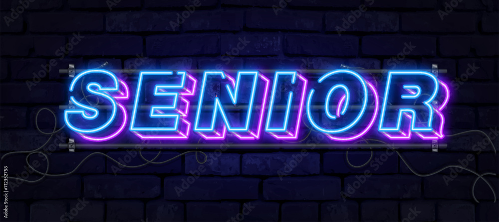 Class of 2024 blue neon lettering with graduation cap on black ...