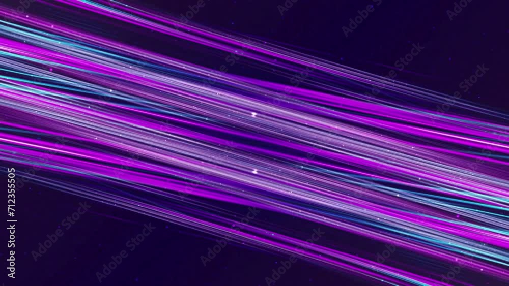 Abstract color digital purple wave lines on screen. Loop movement ...