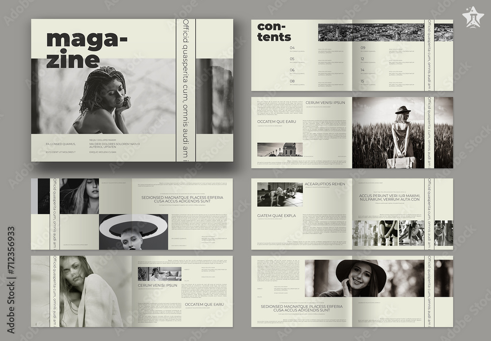 Magazine Landscape Stock Template | Adobe Stock