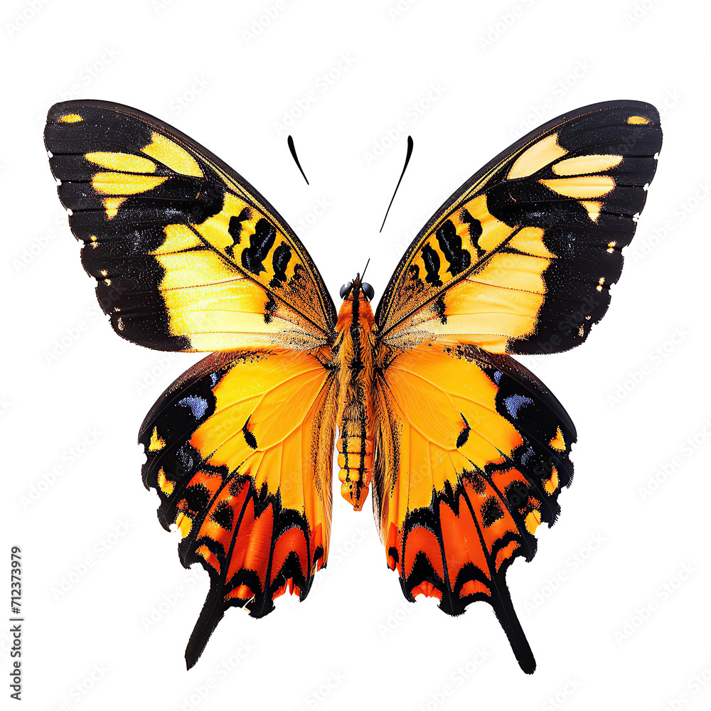 Kaiser-i-Hind Butterfly isolated on transparent background. Stock ...