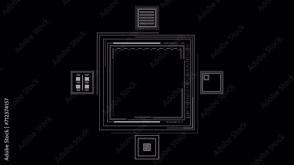 Cross Square HUD Appearing UI 10 sec. HUD 2GFX Technology infographic ...