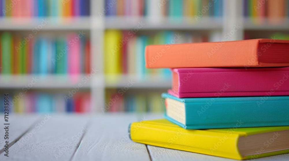 World book day. Concept of a collection of stack of books on reading ...