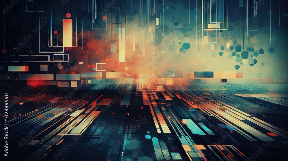 computer graphic technology background illustration software hardware ...