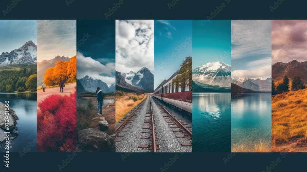 Beauty of long-distance travel, Feature scenes of people embarking on ...