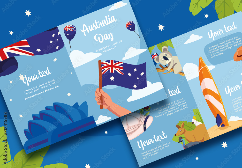 Australia Day Brochure Template Stock Template | Adobe Stock